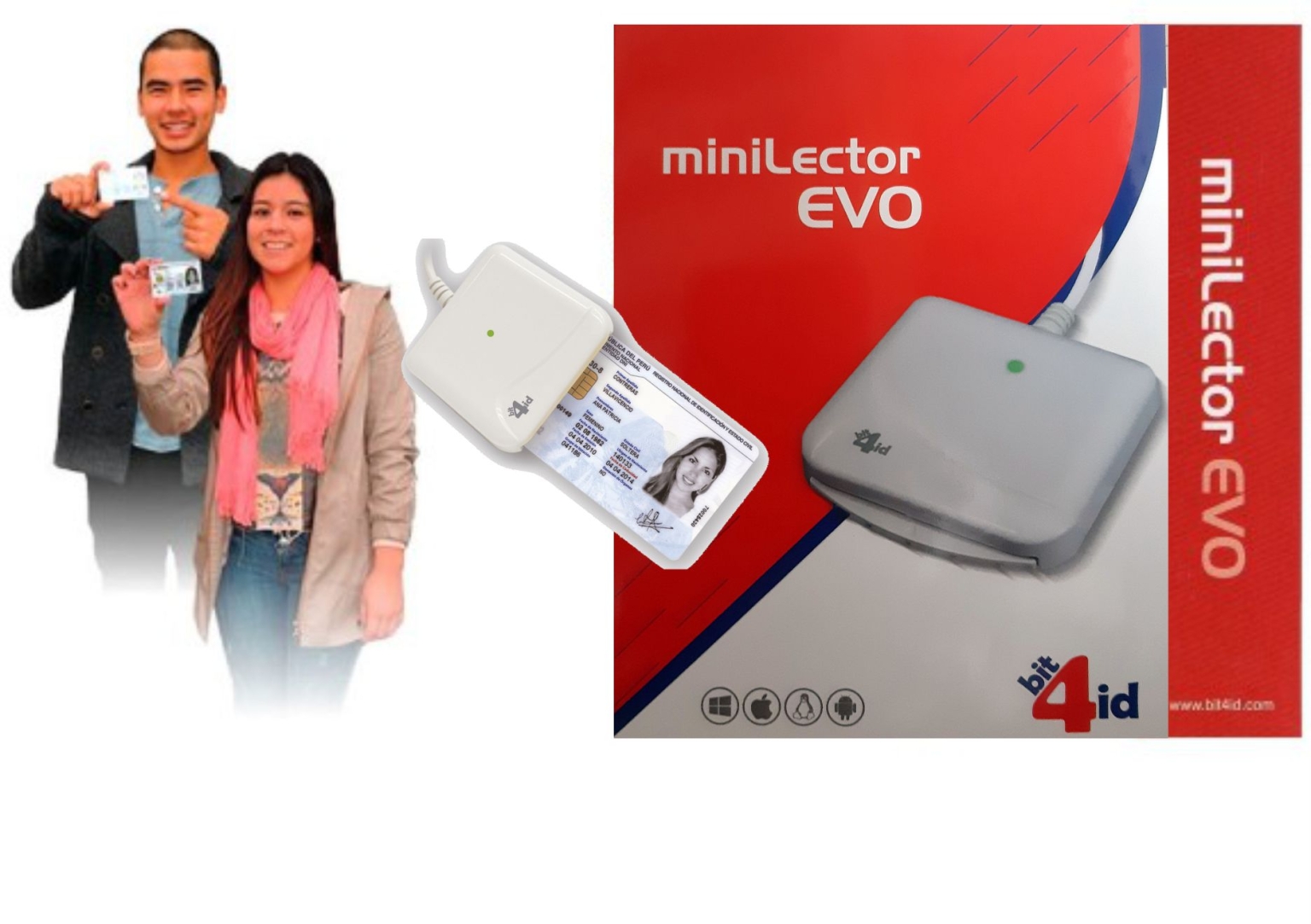 Lector de DNI Electrónico Bit4id – Original y Certificado – Compubrother